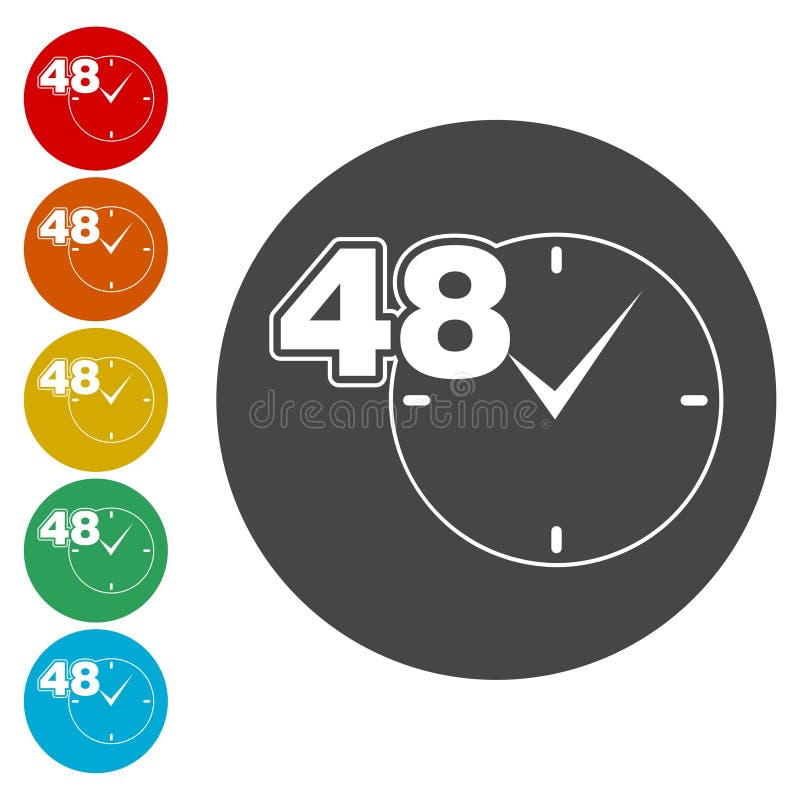 Vector 48 hours stock vector. Illustration of days, consignment - 131143315