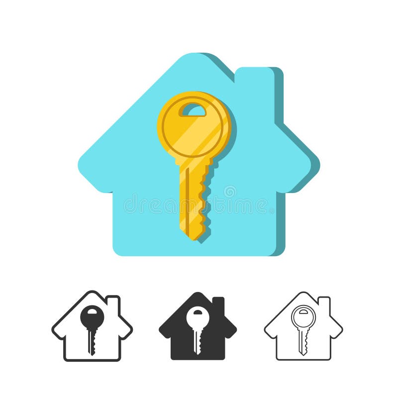 Vector House Key Icon Set - Security Concept Stock Vector ...