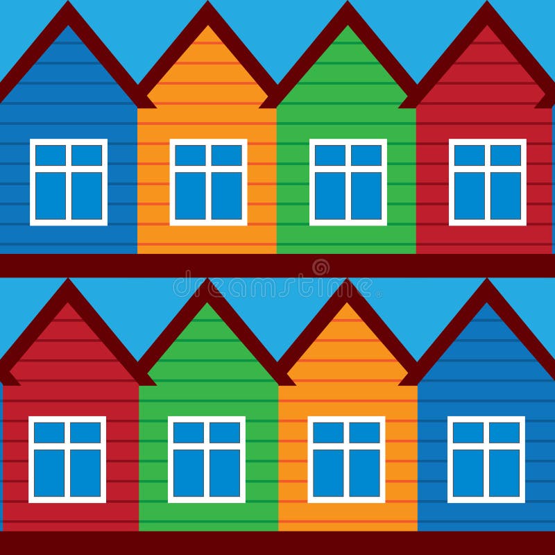 Vector Houses, Colored Painted Houses, Stock Vector - Illustration of ...