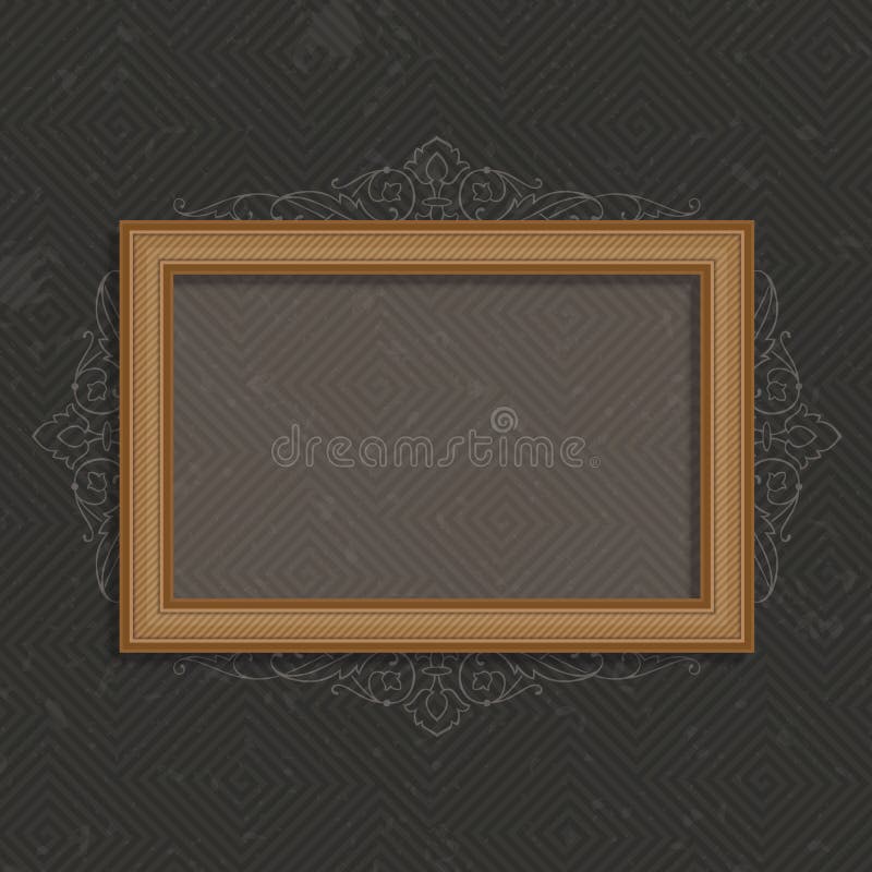 Vector Houten Kader vector illustratie. Illustration of leeg - 74215075