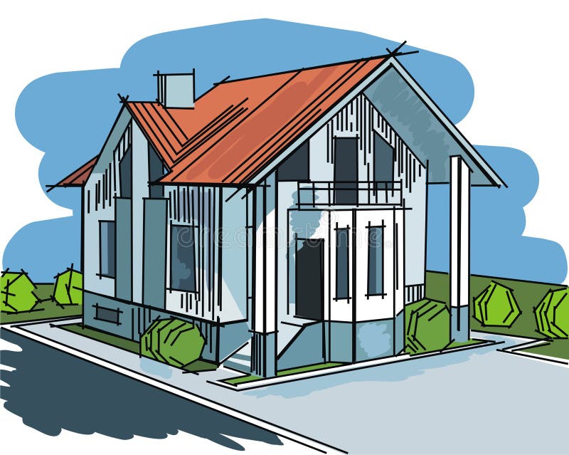 Vector huis vector illustratie. Illustration of architectuur - 28579291