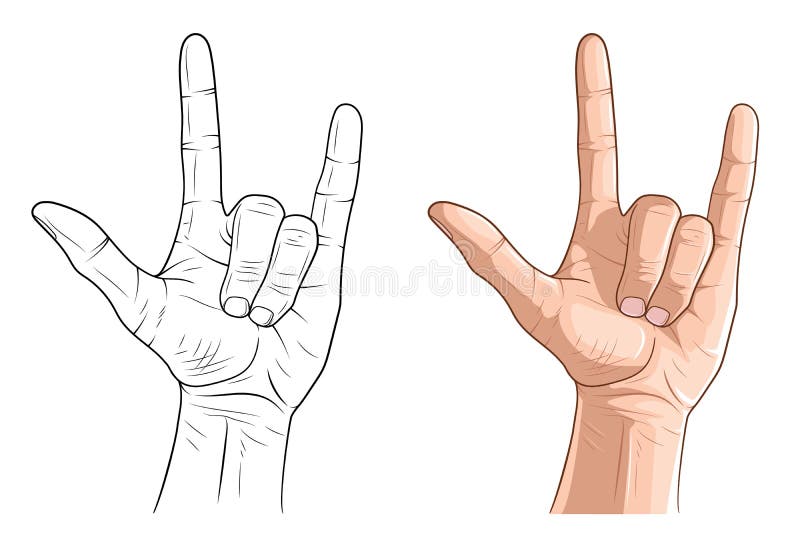 Love hand stock illustration. Illustration of body, signal - 136949295