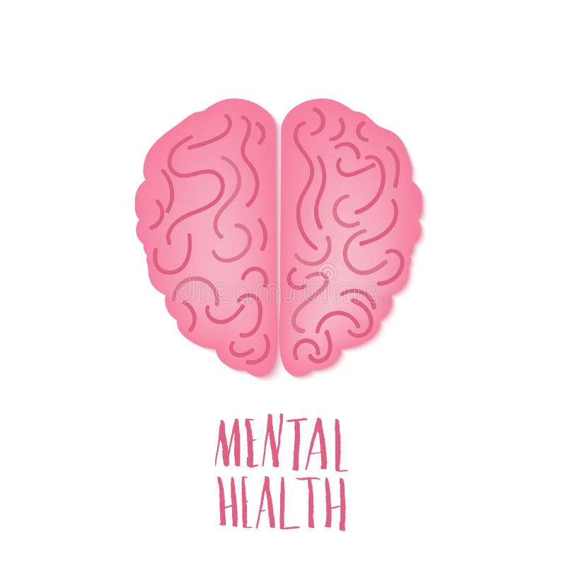 Mental Health. Human Brain. Vector Illustration. Stock Vector ...