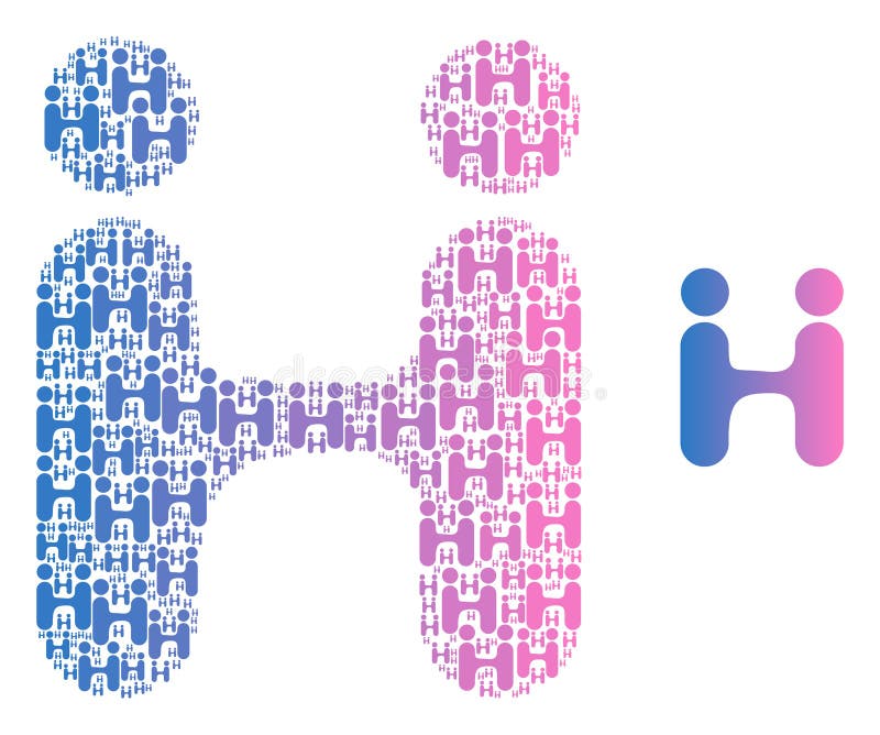 Human Conjugation Mosaic of Self Icons Stock Vector - Illustration of ...