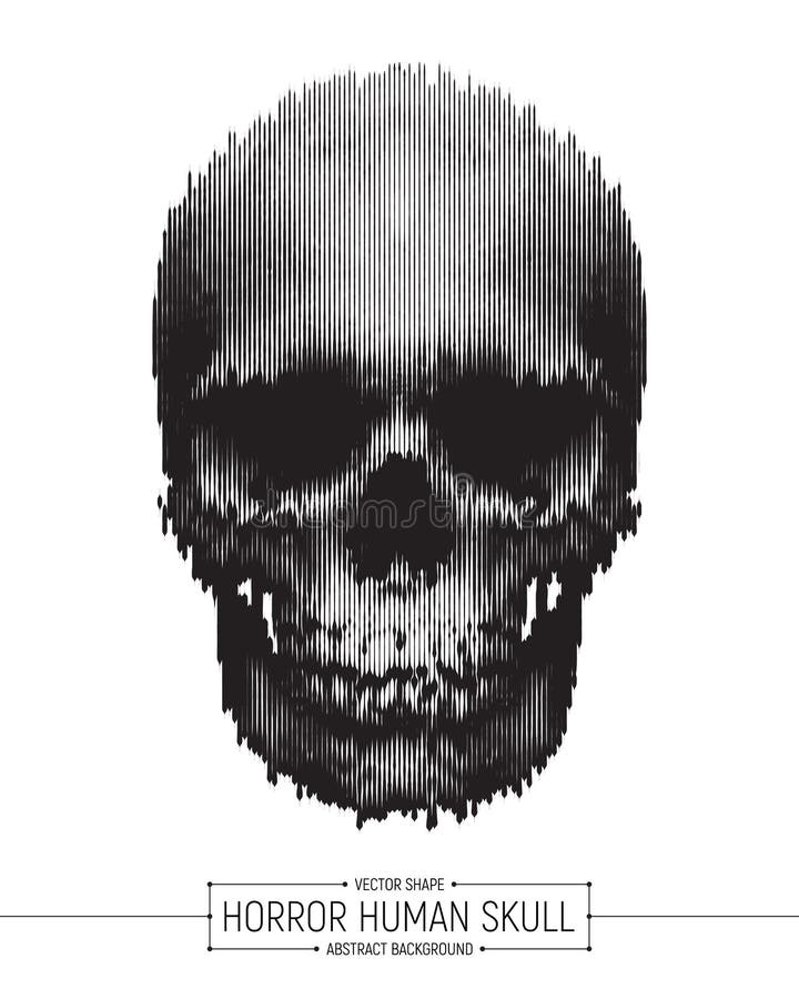 Vector Human Horror Skull stock vector. Illustration of face - 97900742