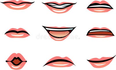 Vector Human Lips (female) stock vector. Illustration of design - 41292357