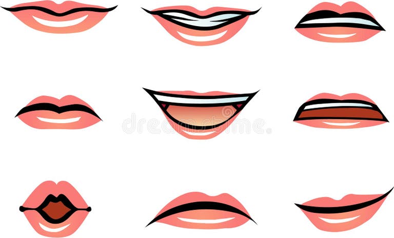 Vector Human Lips (female) stock vector. Illustration of design - 41292357