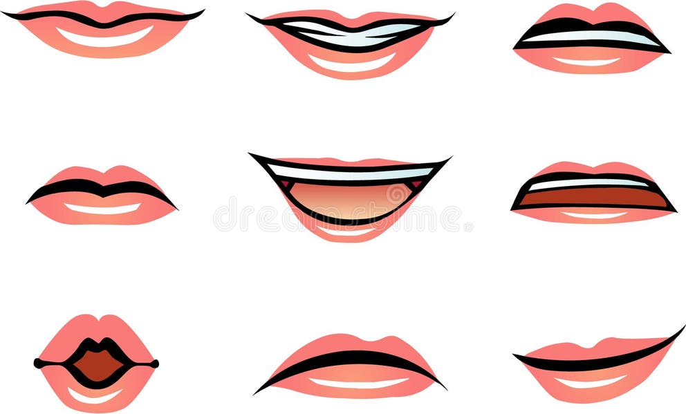 Vector Human Lips (female) stock vector. Illustration of design - 41292357