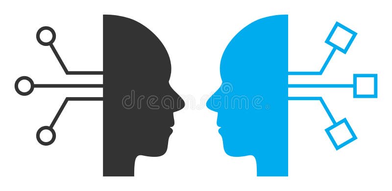 Vector Human Network Interface Flat Icon Illustration Stock Vector ...