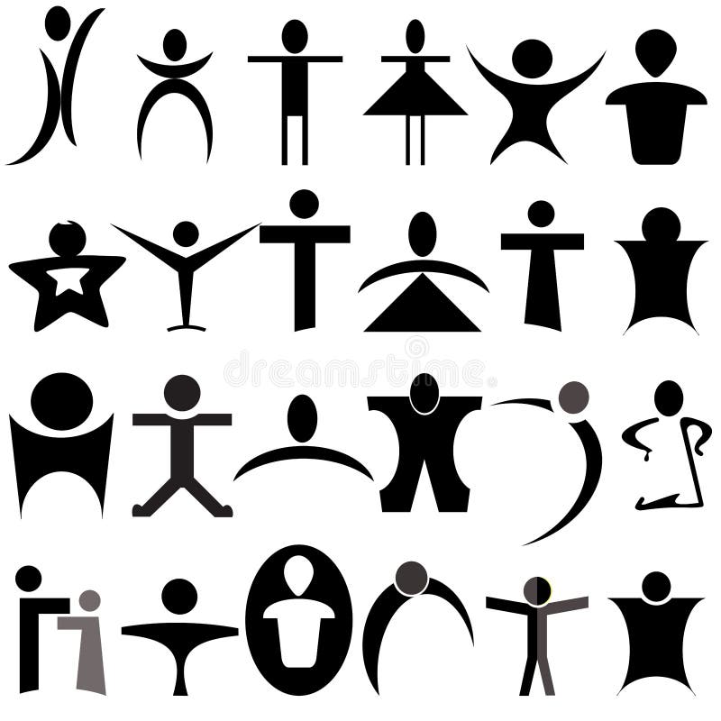 Vector human shapes stock vector. Illustration of illustration - 58269704