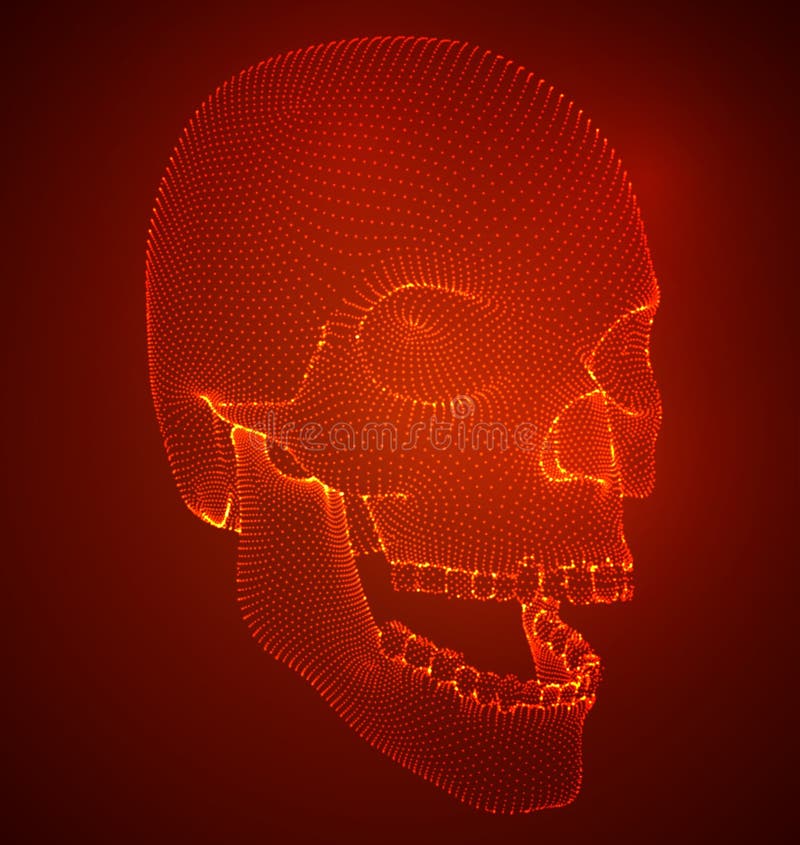 Vector Set of Human Skulls with Square and Triangular Stock Vector ...