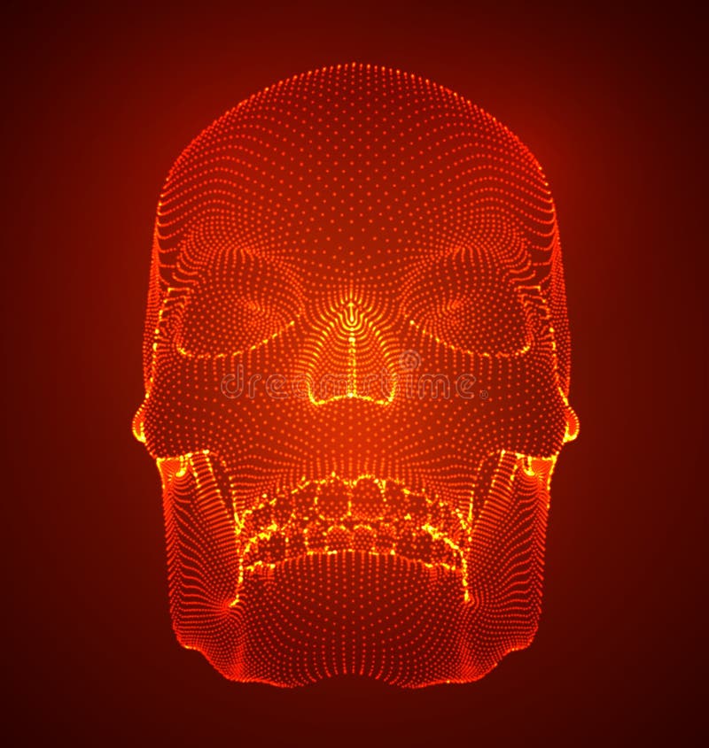 Vector Set of Human Skulls with Square and Triangular Stock Vector ...