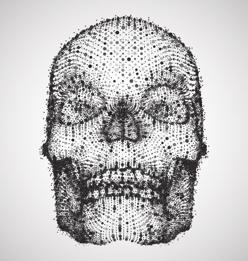 Vector Human Skull. Volume of Points and Polygons. the Concept of Death ...