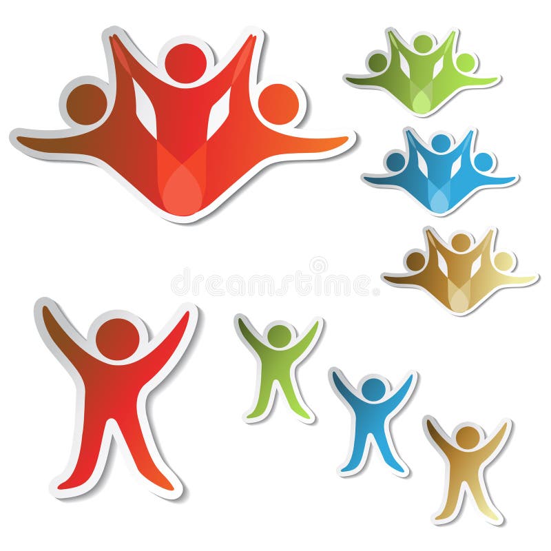 Vector human symbols stock vector. Illustration of golden - 16529866