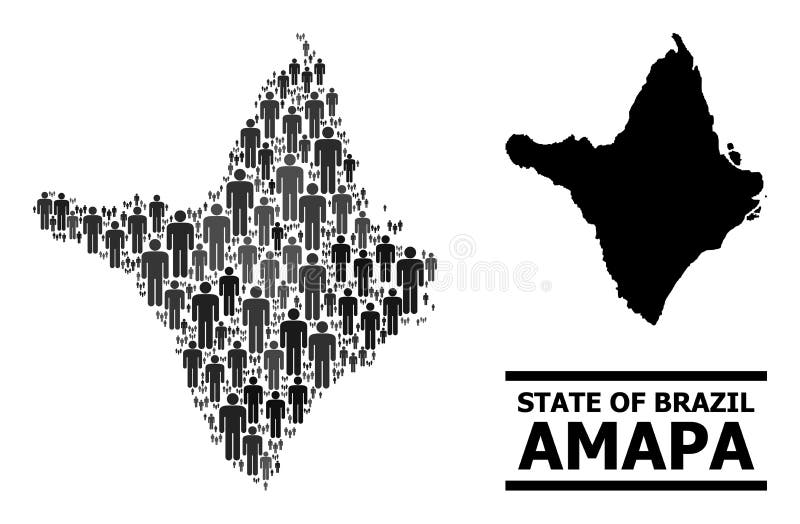 Amapa State regions map stock illustration. Illustration of drawing ...