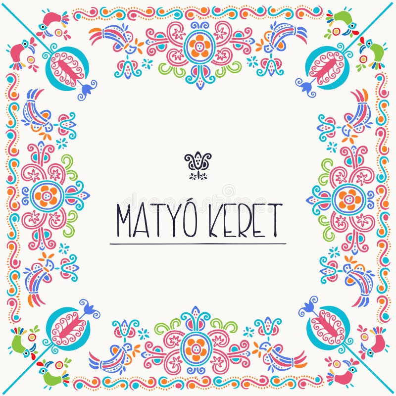 Vector Hungarian Traditional Frame 2 Stock Vector - Illustration of ...