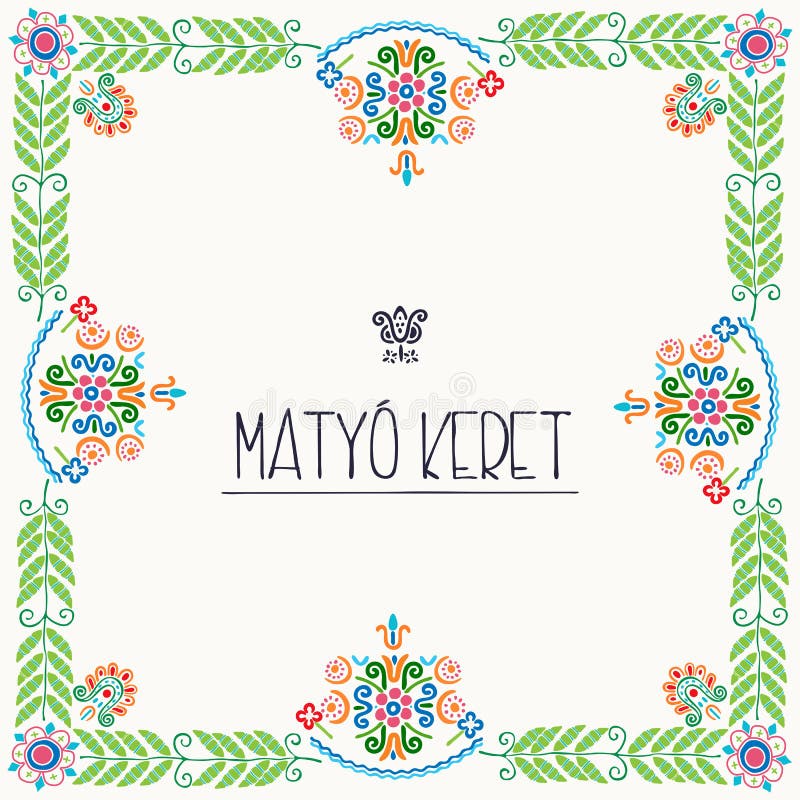 Vector Hungarian Traditional Frame 4 Stock Vector - Illustration of ...