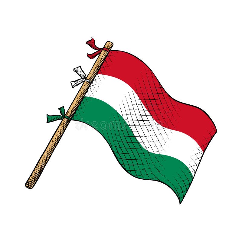 Vector of Hungary Flag stock vector. Illustration of republic - 317349852