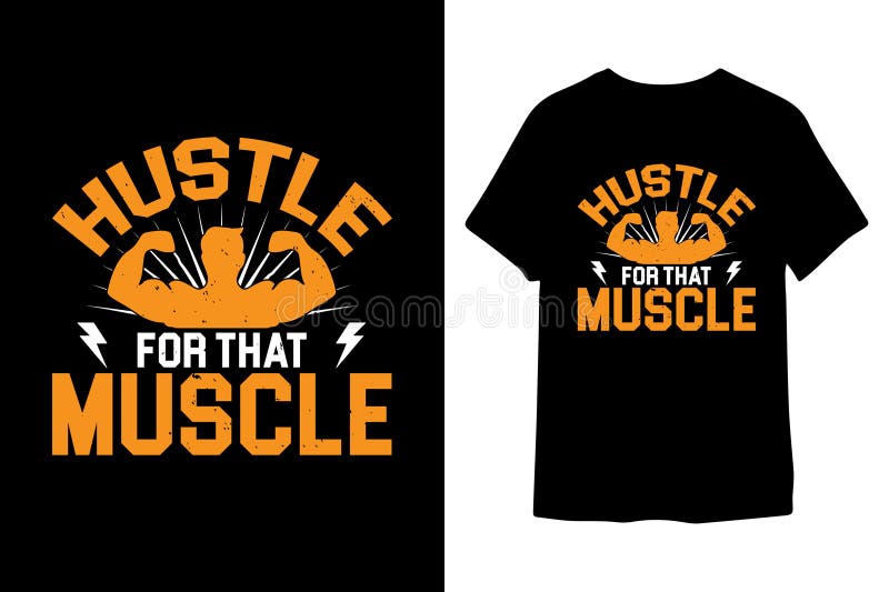 Vector Hustle for that Huscle Typography T-shirt Design Stock Vector ...