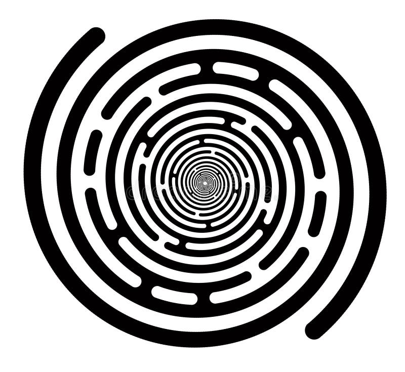 Vector Hypnotic Helix Maze Mesmerizing Infinite Spiral Labyrinth Stock ...