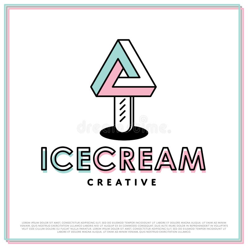 Vector Ice Cream Logo stock vector. Illustration of food - 72866009