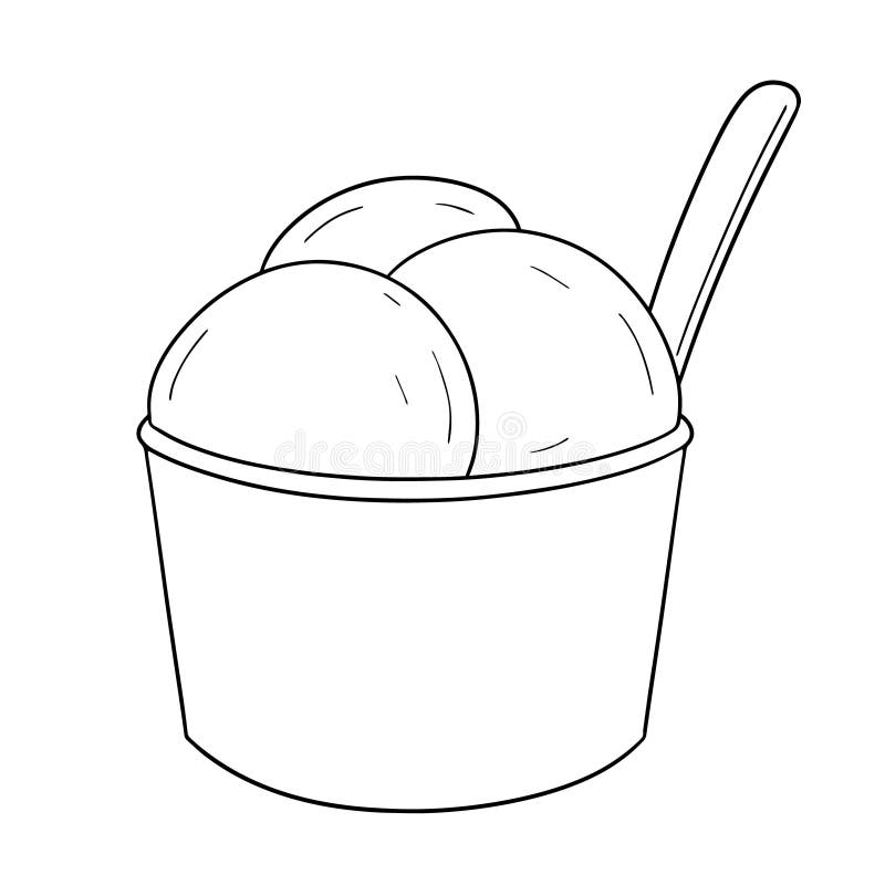 Cream Cup Drawing Ice Line Stock Illustrations – 2,247 Cream Cup ...