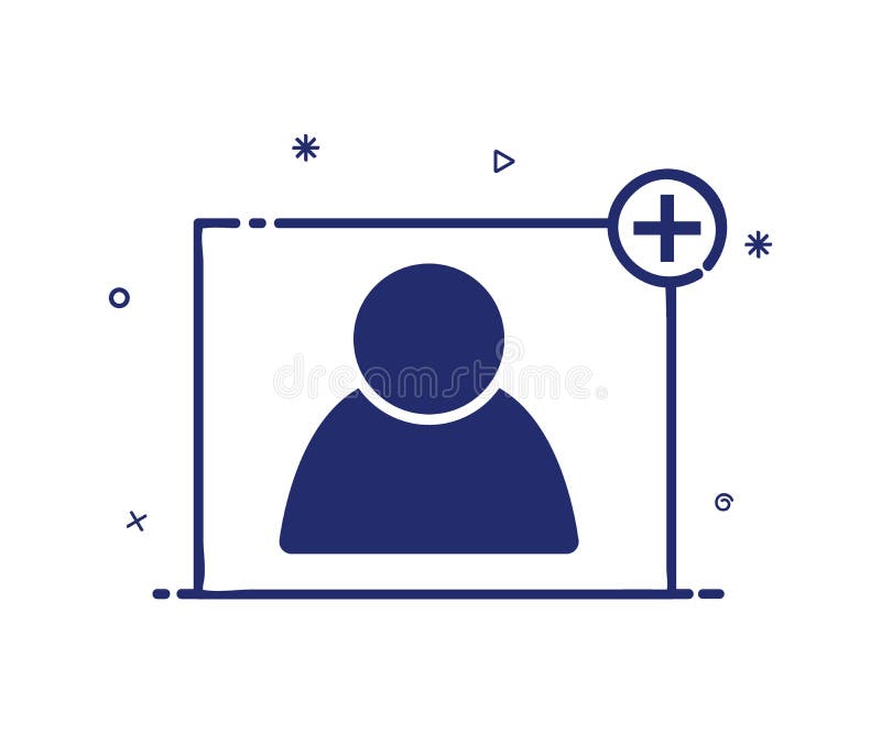 Vector Icon Add Modern Style Contact Stock Vector - Illustration of ...