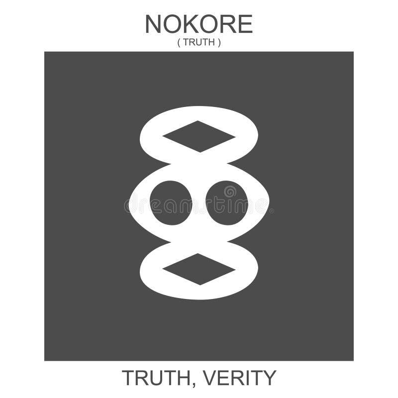 Icon with African Adinkra Symbol Nokore. Symbol of Truth and Verity ...