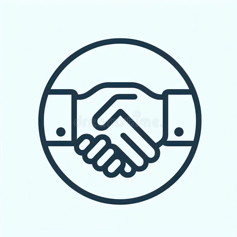 Vector Icon of Agreement and Cooperation Stock Illustration ...
