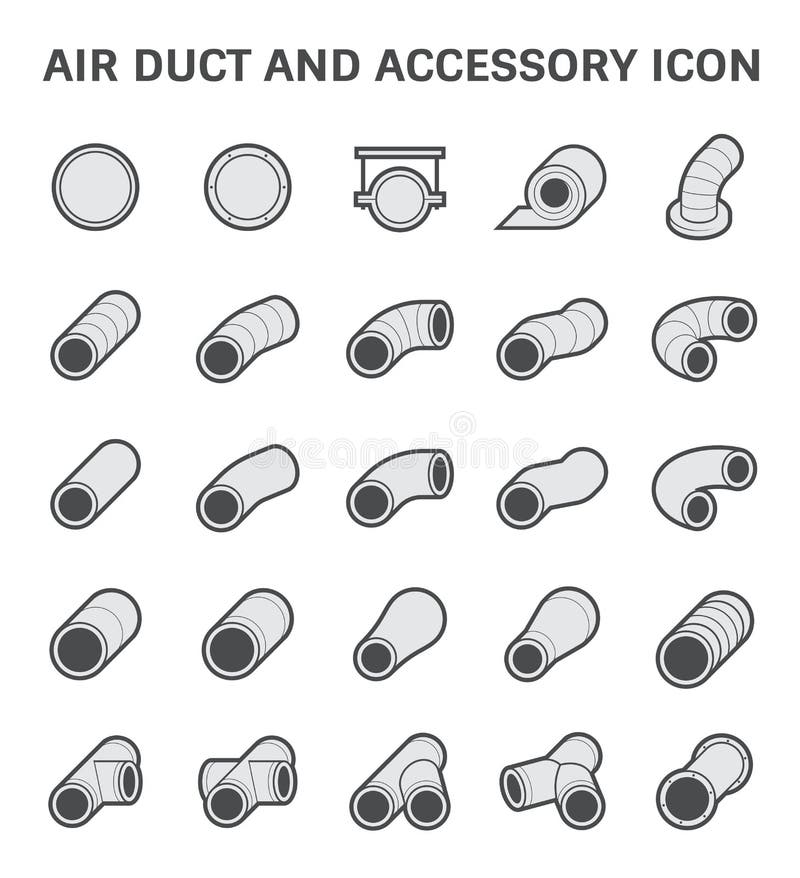 Air duct icon stock vector. Illustration of flat, ducting - 100501593