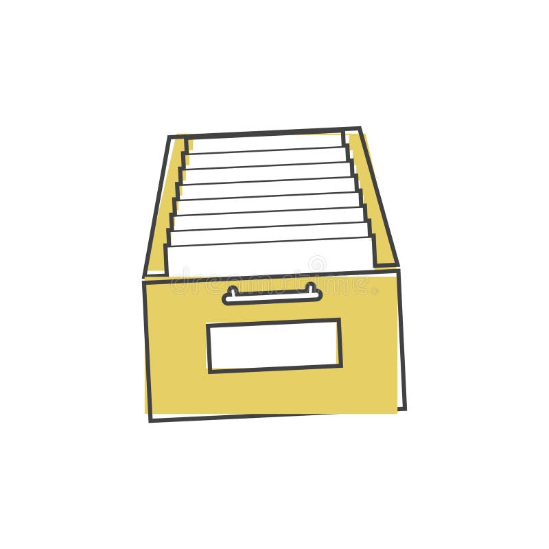 Vector Icon Archived Documents, Storing Documents in Archives on ...
