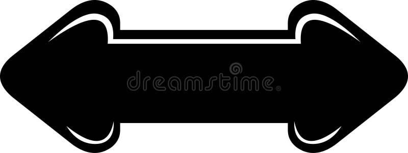 Vector Icon Arrow Pointing Double Senses Left and Right Stock Vector ...