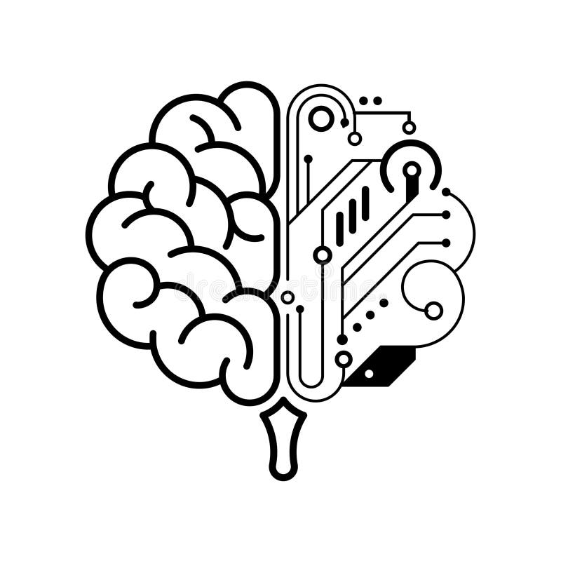 Vector Icon Artificial Intelligence, Cyber Brain, Ai Concept Stock ...