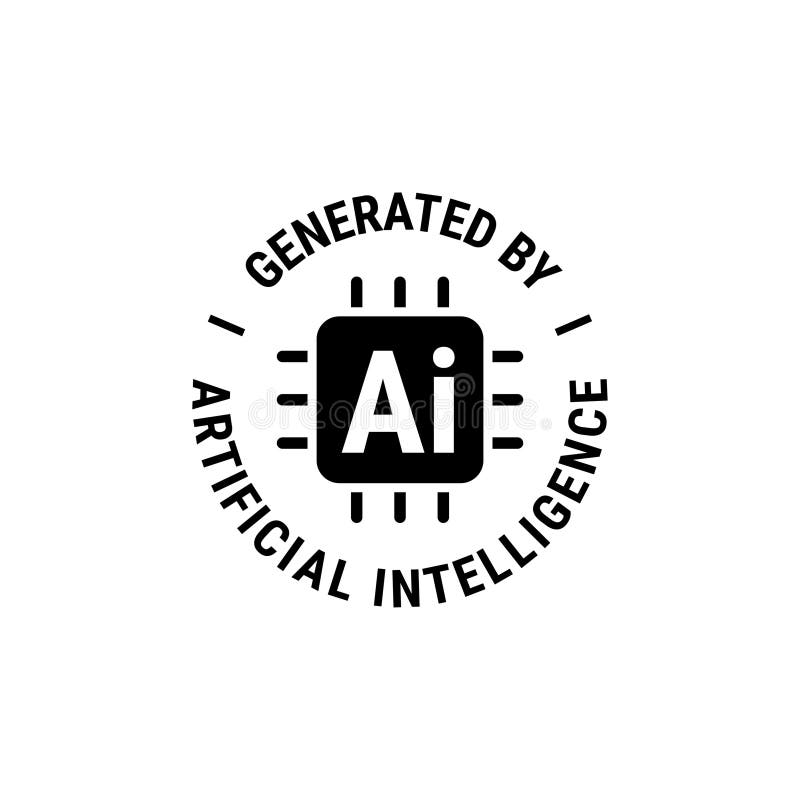 Vector Icon for Artificial Intelligence Generated Content Stock Vector ...