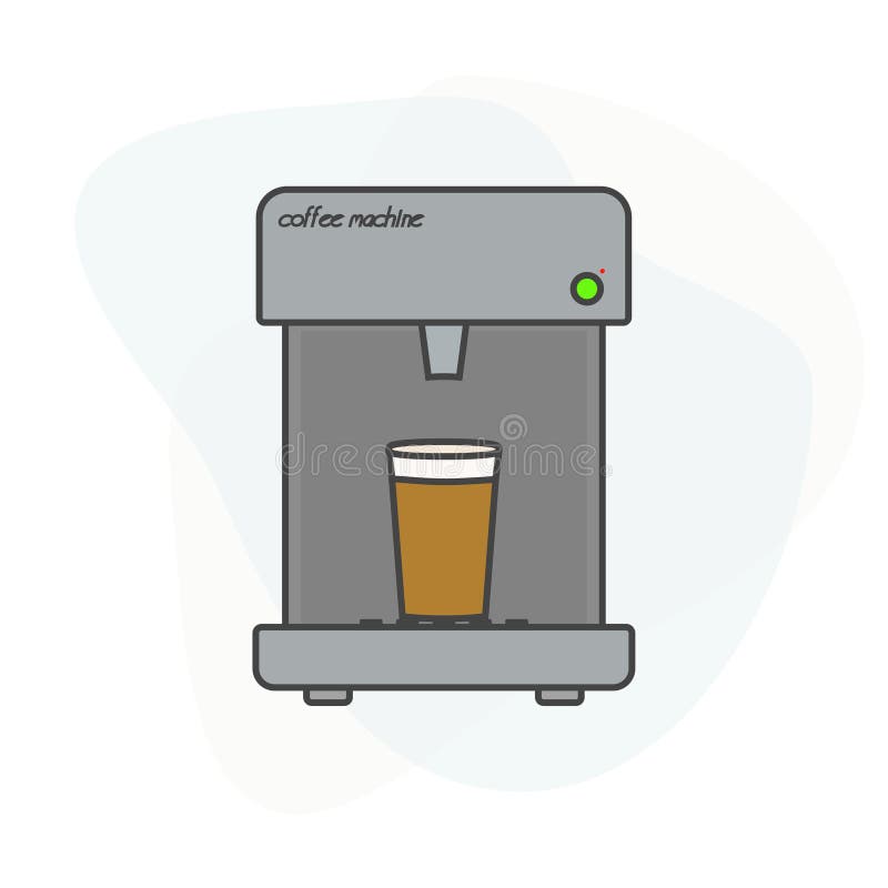 Vector Icon Automatic Coffee Machine, Coffee Maker Cartoon Style on ...