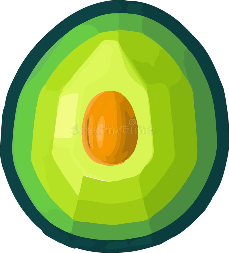 Vector Icon of Avocado. Avocado Fruit in Flat Design Stock Vector - Illustration of green, fresh ...