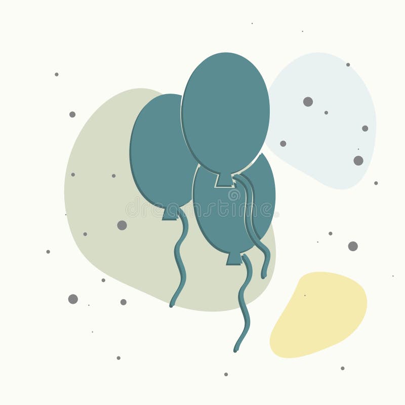 Vector Icon Balloons on Multicolored Background Stock Vector ...