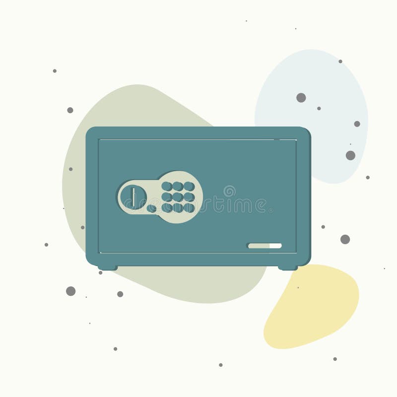 Vector Icon Bank Safe. Safe for Storing Documents, Money on ...
