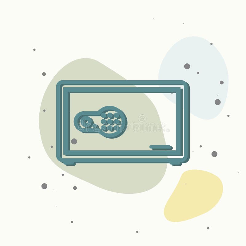 Vector Icon Bank Safe. Safe for Storing Documents, Money on ...