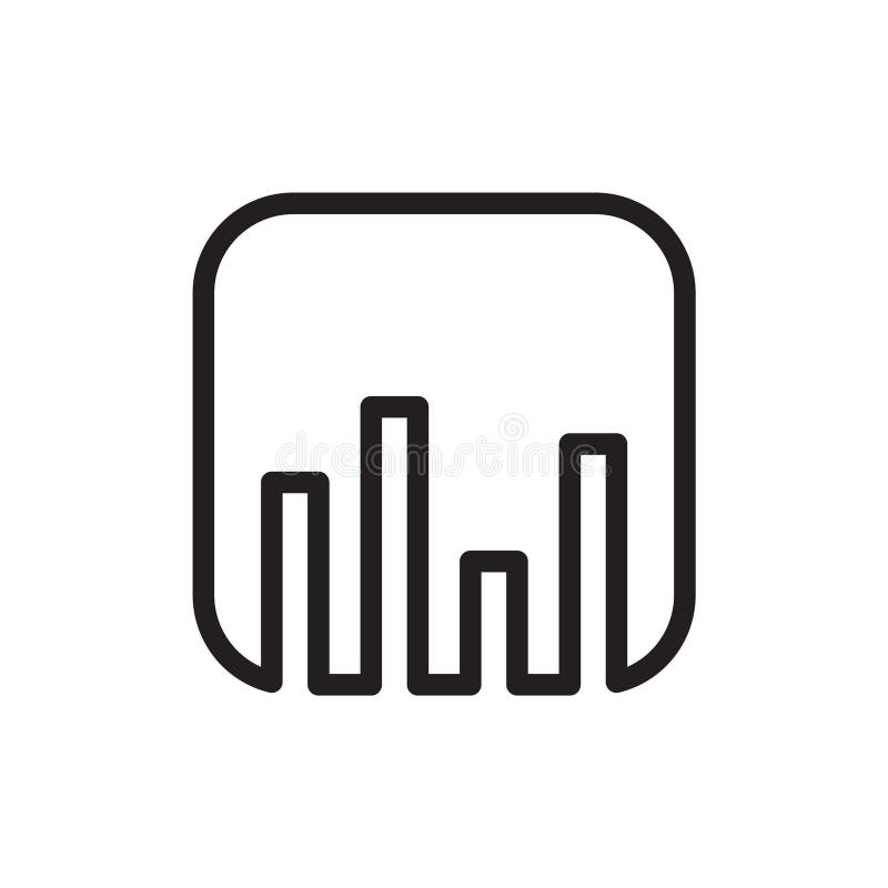 Vector Icon Bar Chart on White Background Stock Vector - Illustration ...