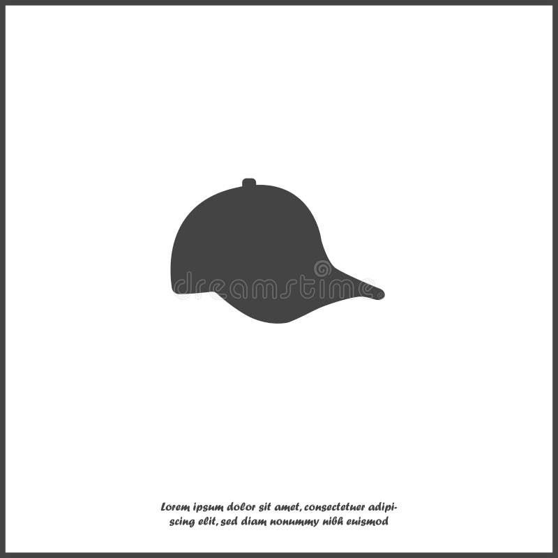 Vector Icon Baseball Cap on White Isolated Background. Layers Grouped ...