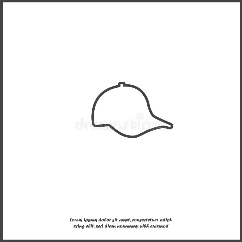 Vector Icon Baseball Cap on White Isolated Background Stock Vector ...