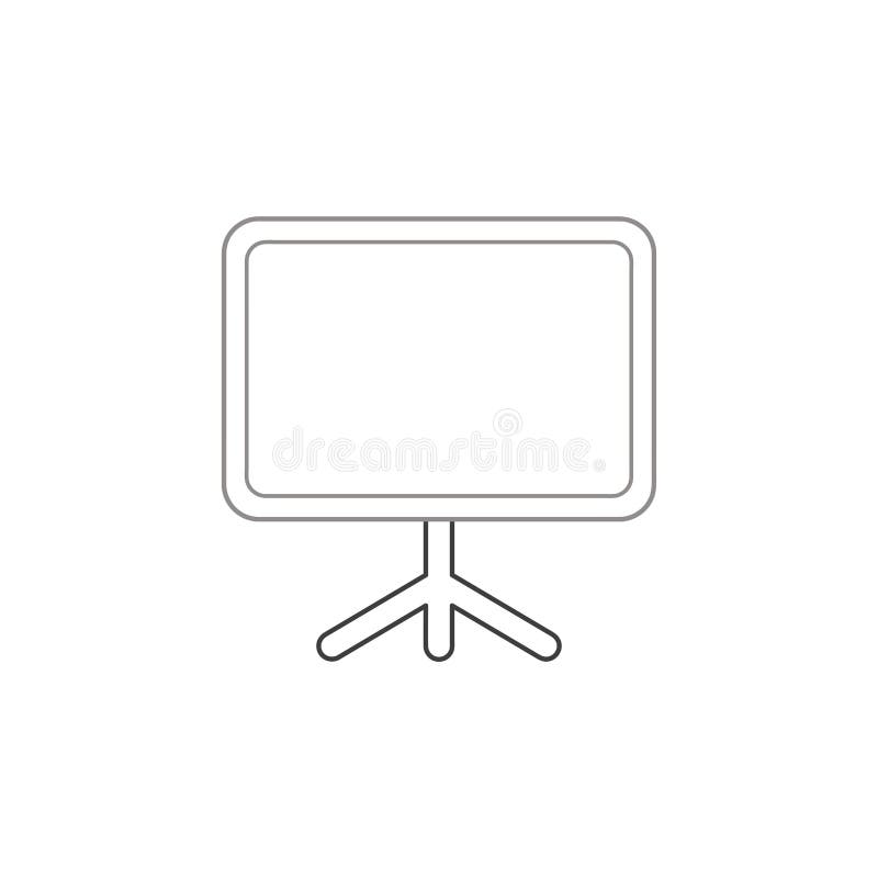 Vector Icon of Blank Presentation Chart Board Stock Vector ...