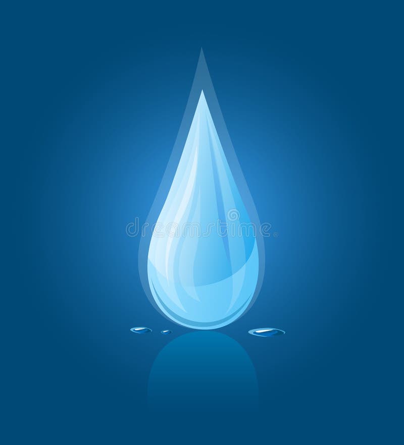 Vector Icon of Blue Water Drop Stock Illustration - Illustration of ...