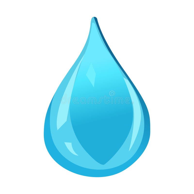 Vector Icon of a Blue Water Drop. Shape with a Logo in the Form of a ...