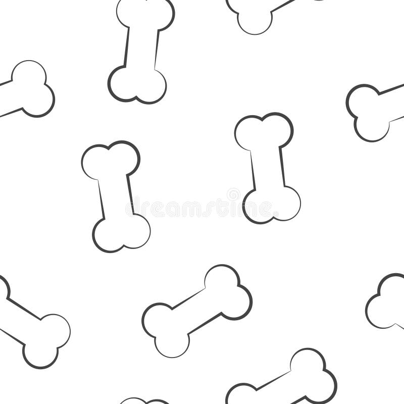 Vector Icon Bone Seamless Pattern on a White Background Stock Vector ...