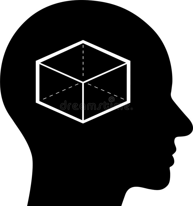 Vector Icon of Box in Human Brain As a Concept of Personality Creative ...