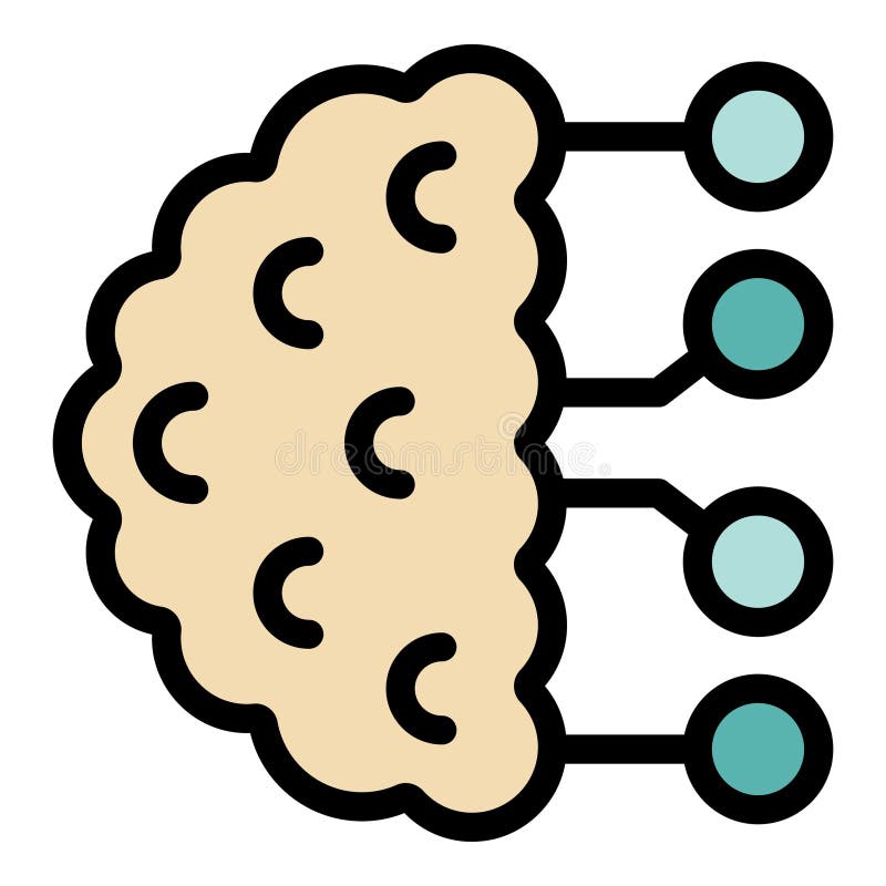 Brain Sending Signals Icon Depicting Neural Network Stock Illustration ...