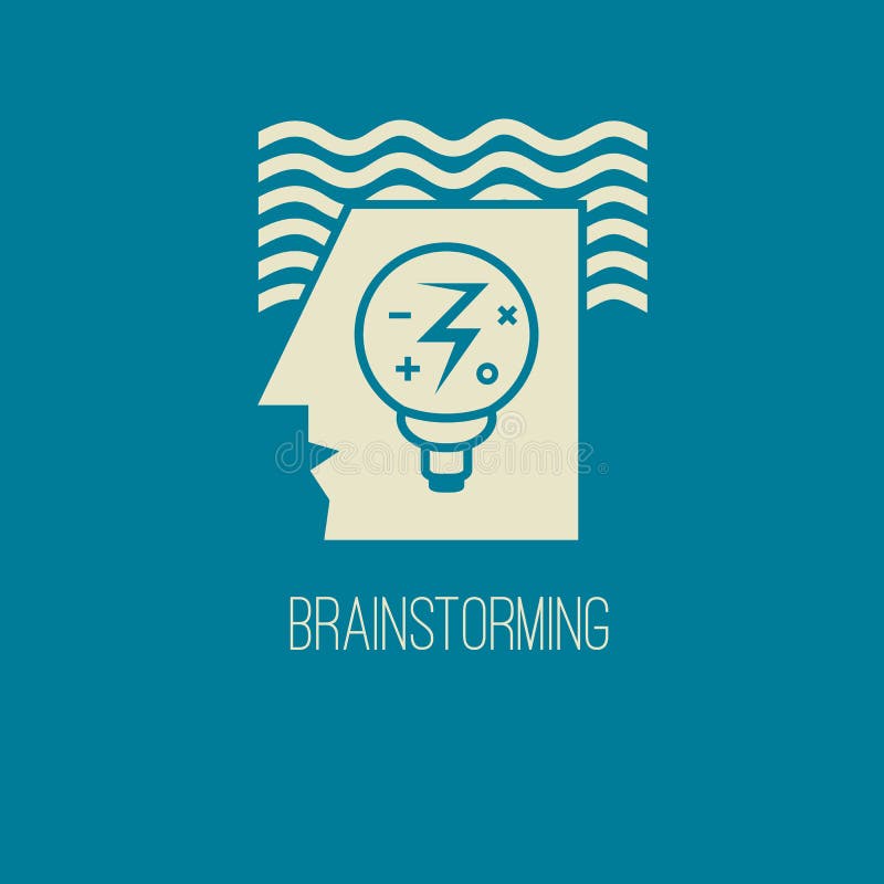 Vector Icon brainstorming stock vector. Illustration of human - 81366688