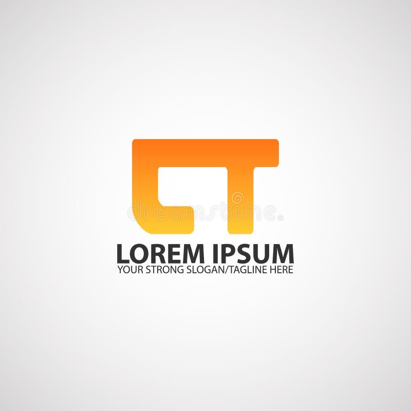 Abstract Letter CT Logo Design Idea. Stock Vector - Illustration of ...